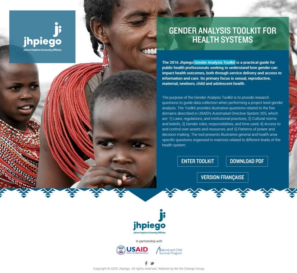 Gender analysis toolkit for health systems